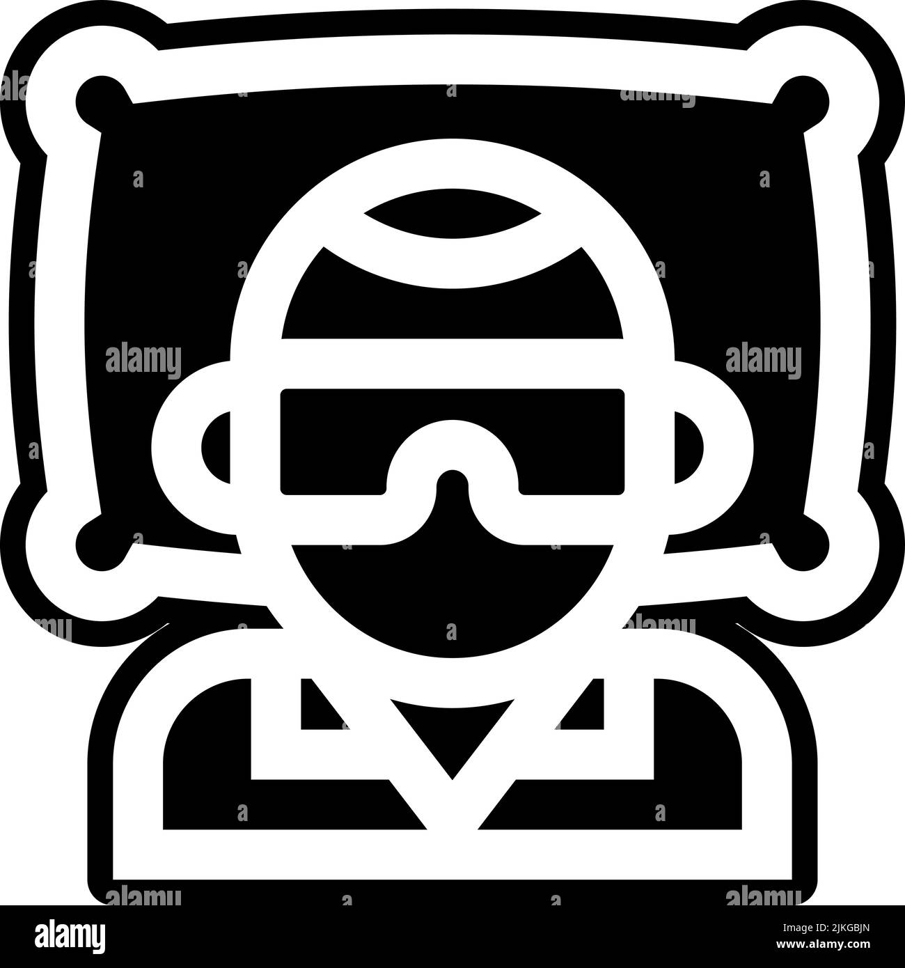 sleeping icon black vector illustration Stock Vector Image & Art - Alamy