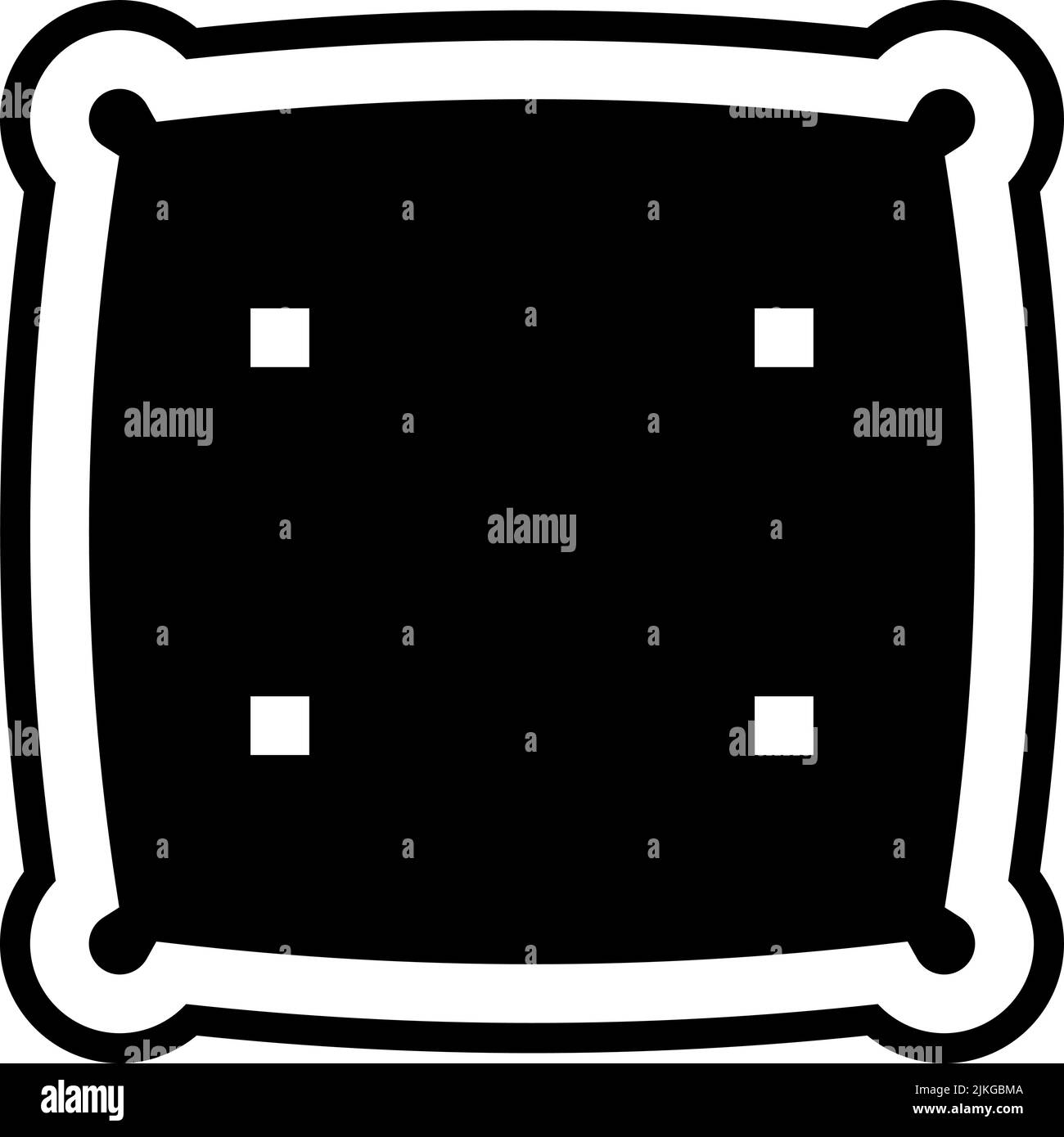 cushion icon black vector illustration Stock Vector Image & Art - Alamy