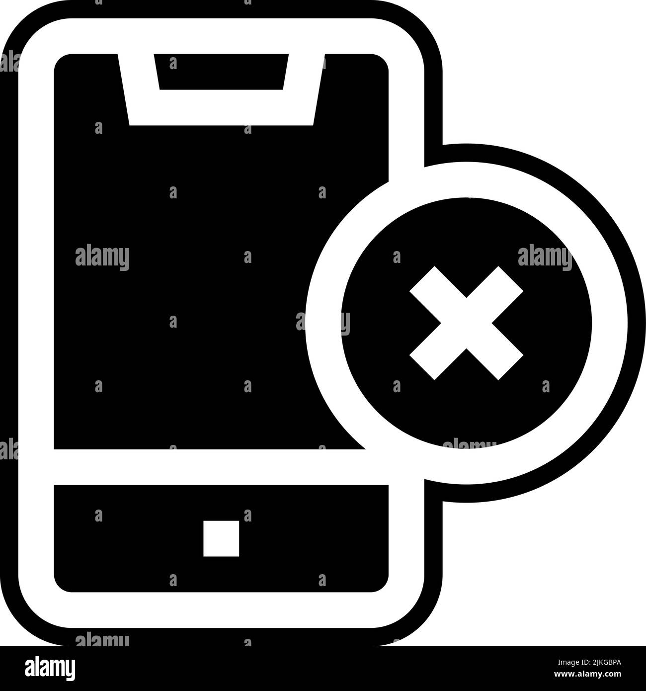 smartphone icon black vector illustration Stock Vector Image & Art - Alamy