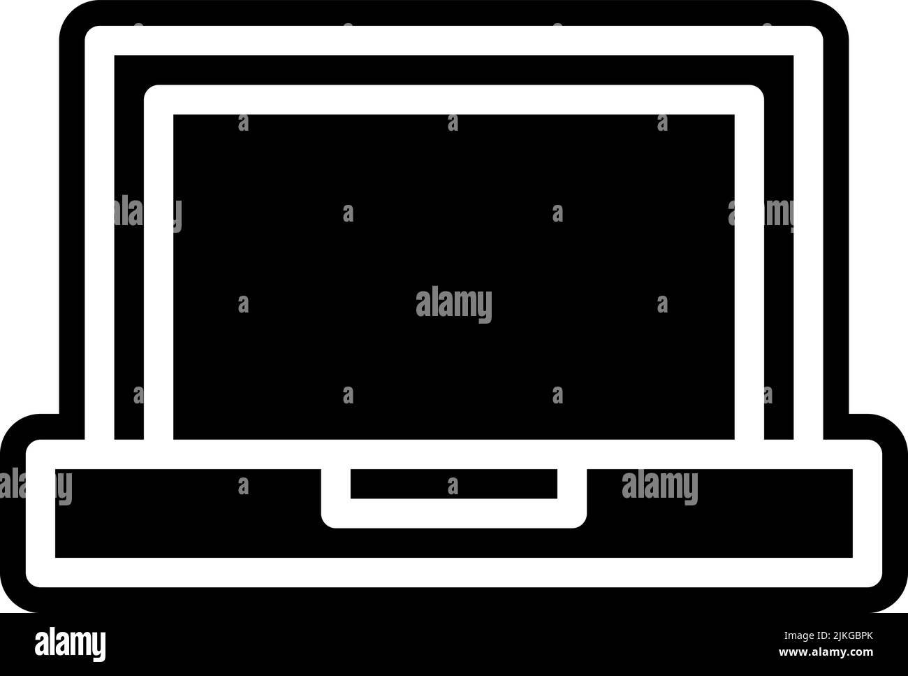 laptop icon black vector illustration Stock Vector Image & Art - Alamy