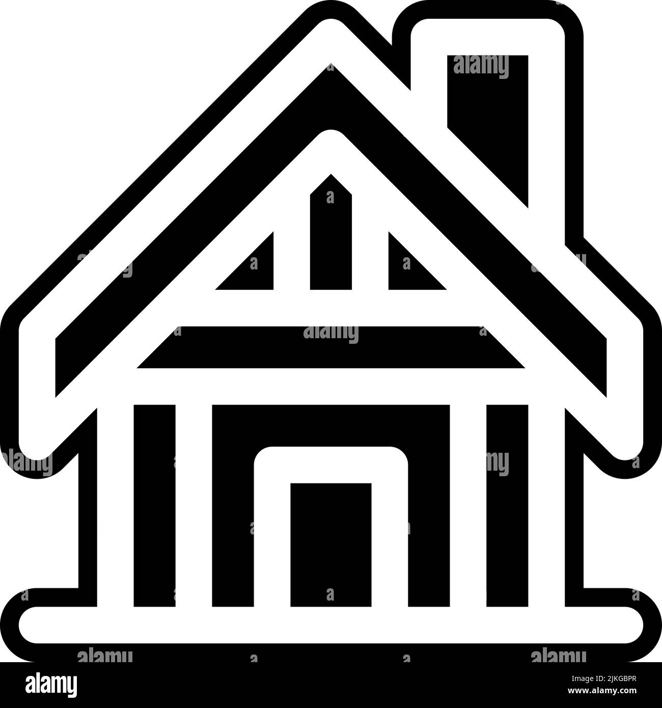 medieval house icon black vector illustration Stock Vector Image & Art ...