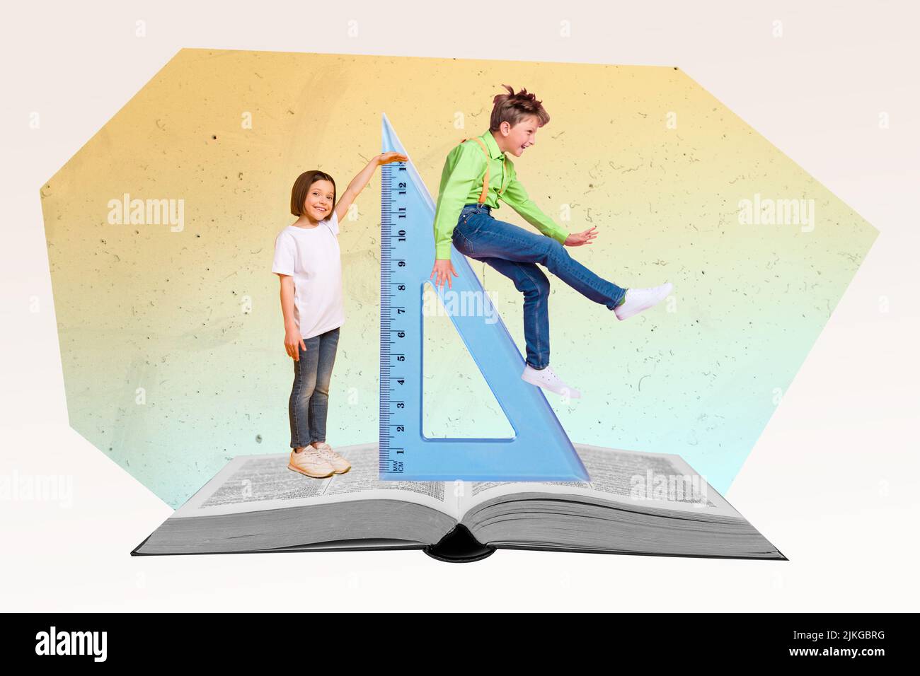 Photo cartoon comics sketch picture of funny funky little kids children ...