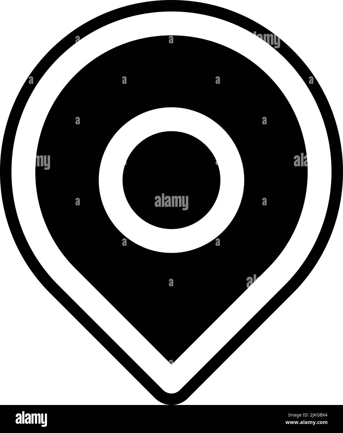 pin icon black vector illustration Stock Vector Image & Art - Alamy