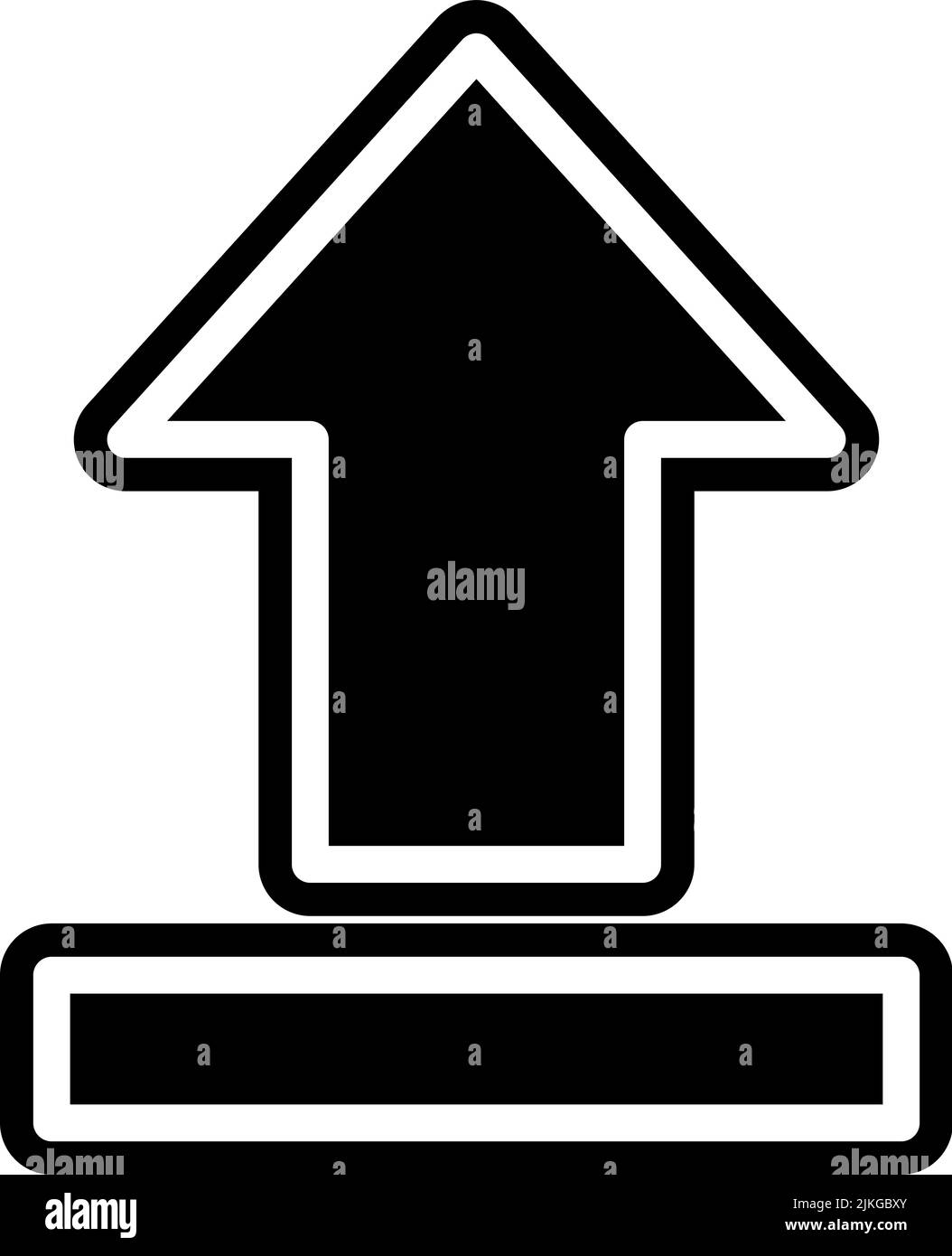 upload icon black vector illustration Stock Vector Image & Art - Alamy