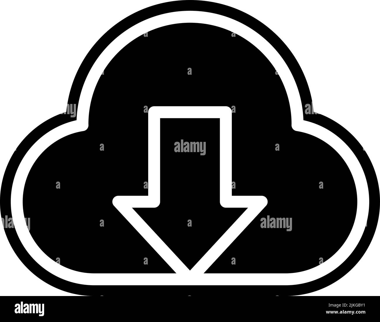 cloud icon black vector illustration Stock Vector Image & Art - Alamy