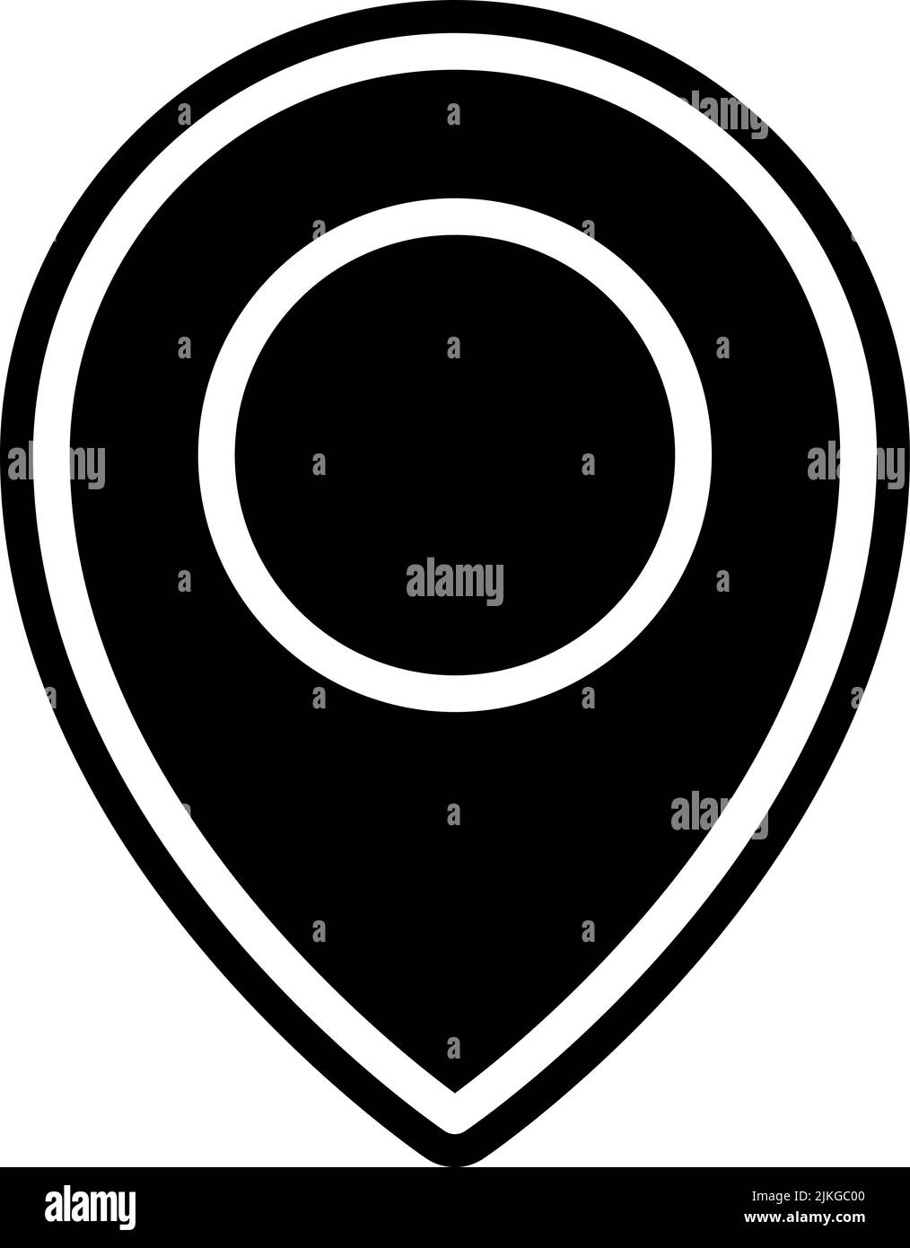 location pin icon black vector illustration Stock Vector Image & Art ...