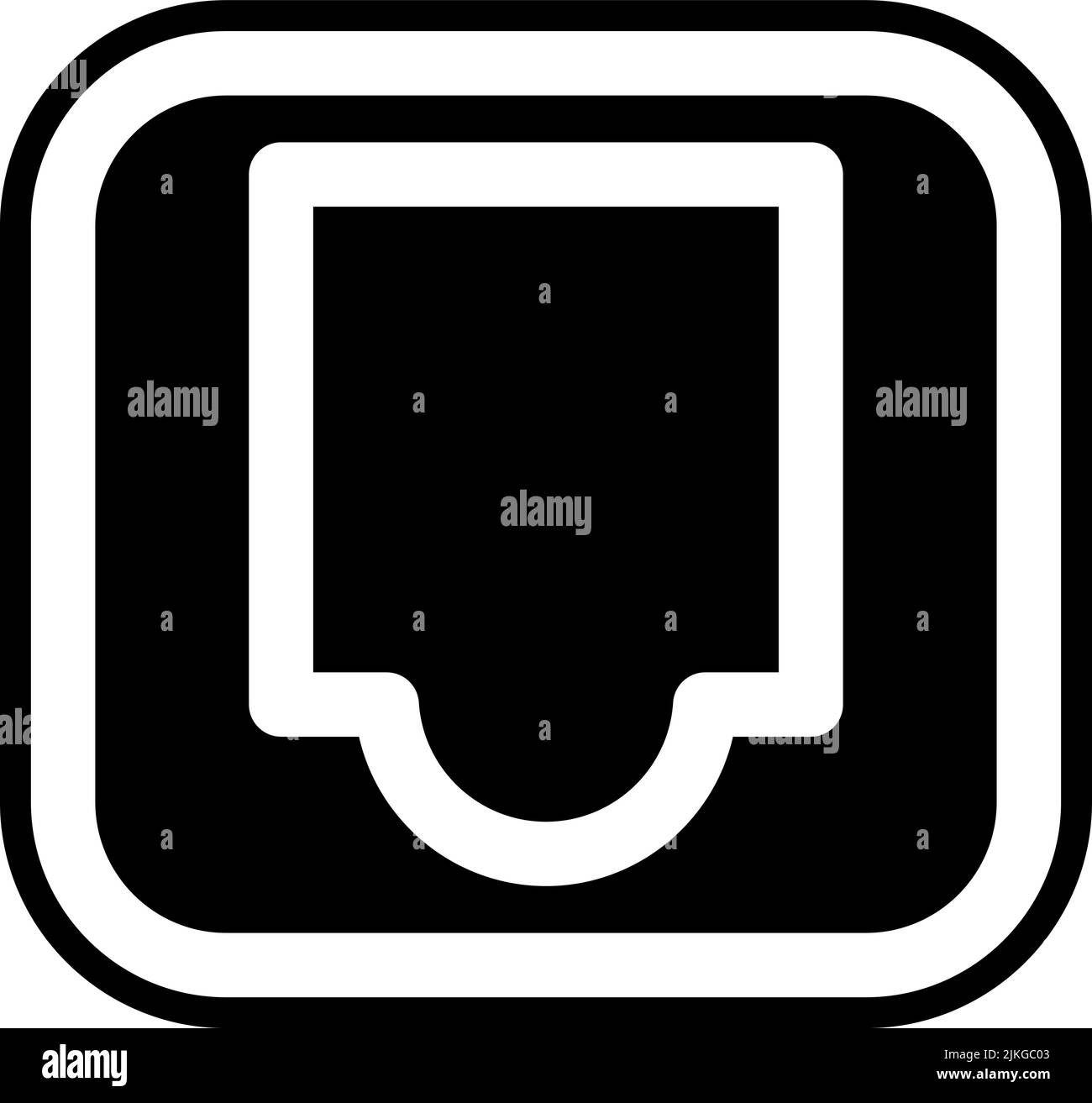 inbox icon black vector illustration Stock Vector Image & Art - Alamy