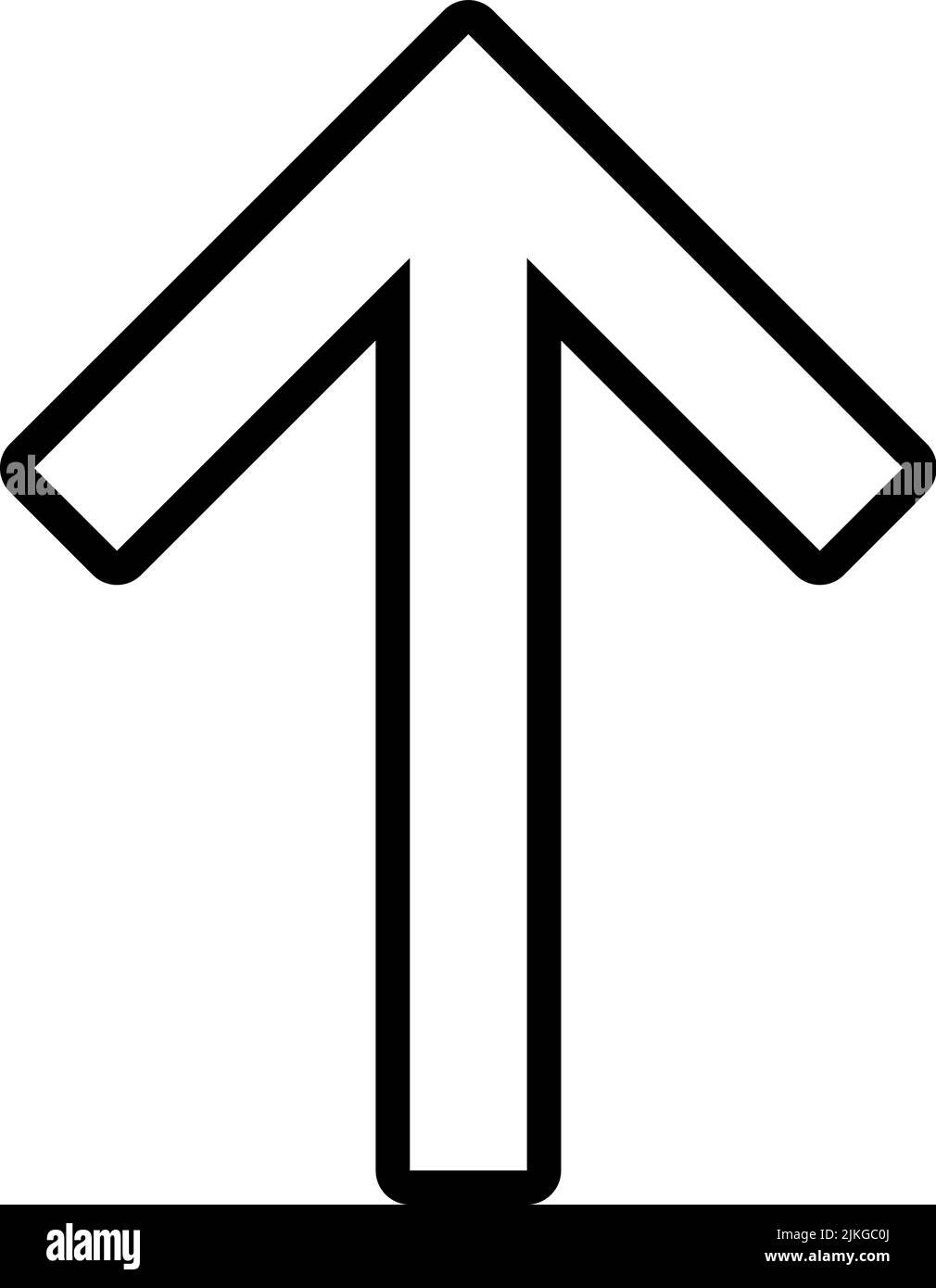 Up Arrow Icon Black Vector Illustration Stock Vector Image And Art Alamy