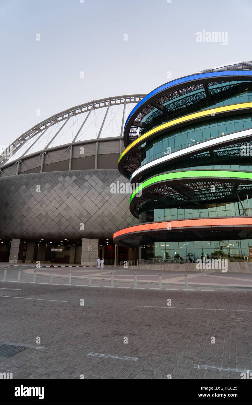 DOHA, QATAR - JUNE 27, 2022: 3-2-1 Qatar Olympic and Sports Museum is ...