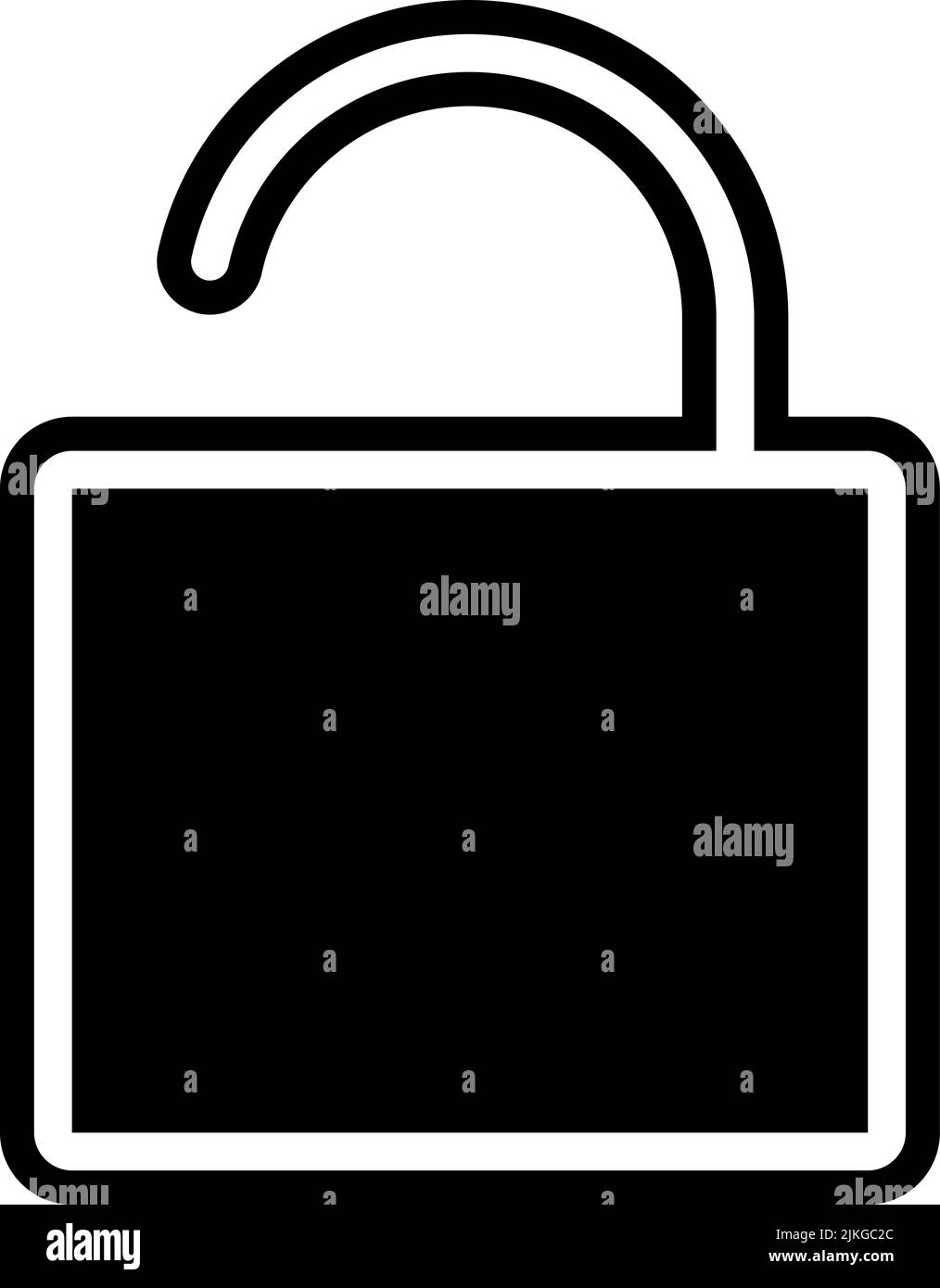 unlock icon black vector illustration Stock Vector Image & Art - Alamy