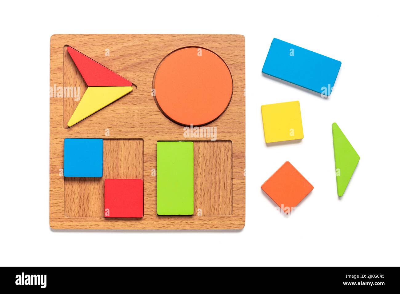 Set of shape Montessori style toys Children wooden eco friendly logic ...