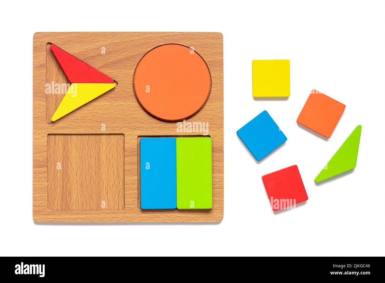 Set of shape Montessori style toys Children wooden eco friendly logic ...