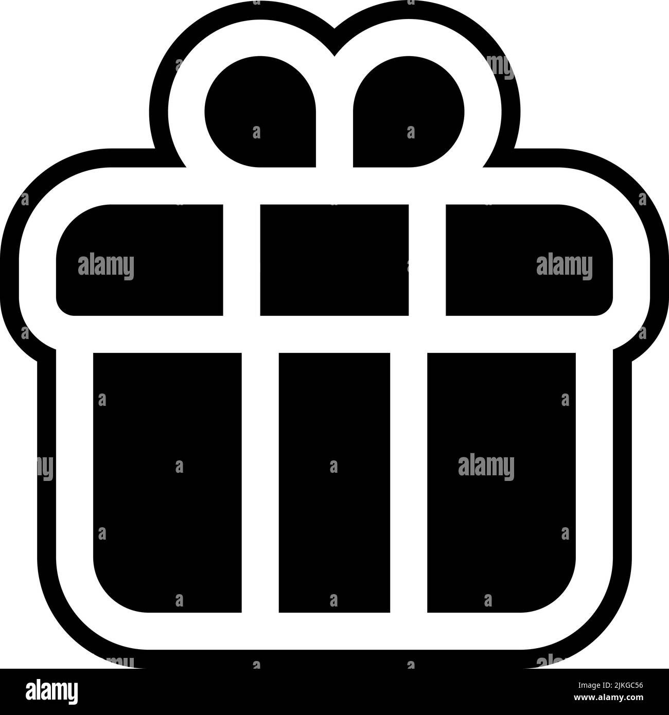 gift box icon black vector illustration Stock Vector Image & Art - Alamy