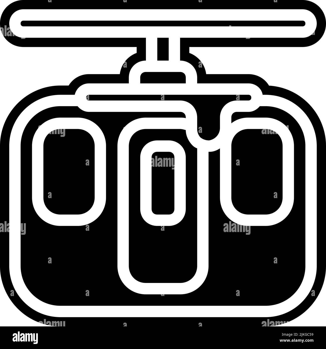 aerial tramway icon black vector illustration Stock Vector Image & Art ...
