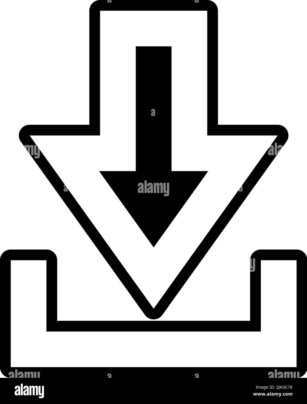 download icon black vector illustration Stock Vector Image & Art - Alamy