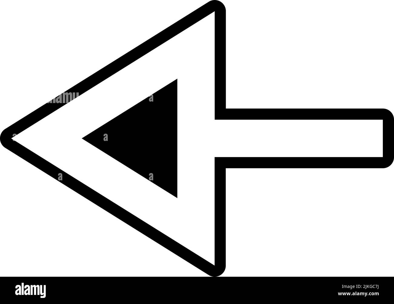 left way icon black vector illustration Stock Vector Image & Art - Alamy