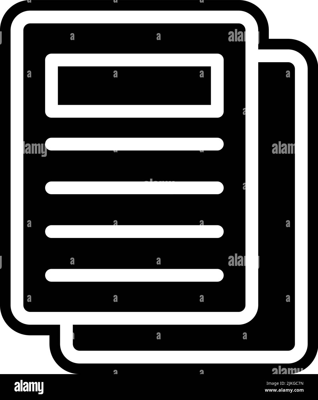 document icon black vector illustration Stock Vector Image & Art - Alamy