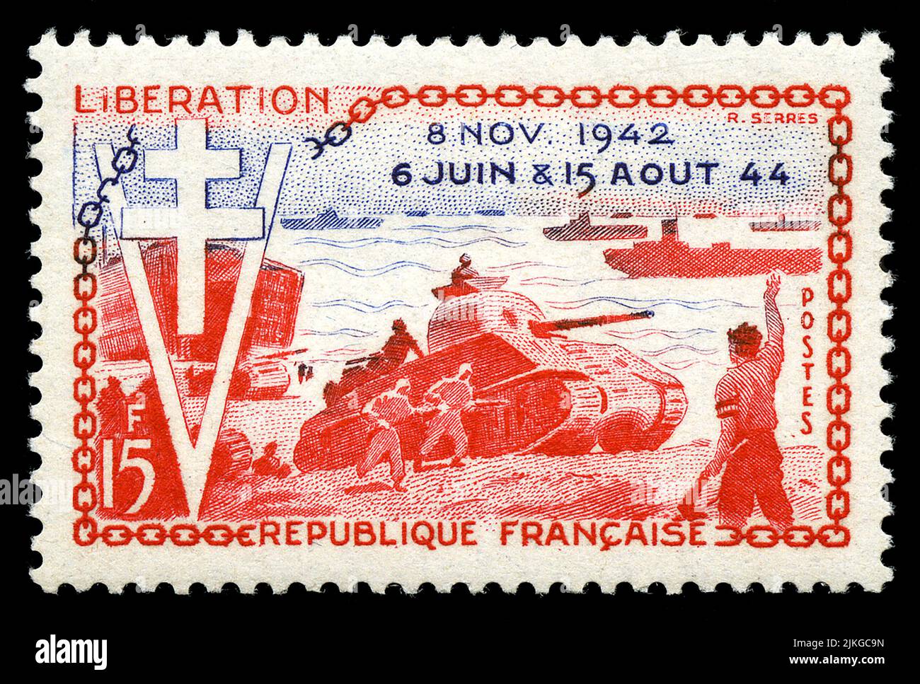 timbre poste, stamp, 1939-1945 Stock Photo - Alamy