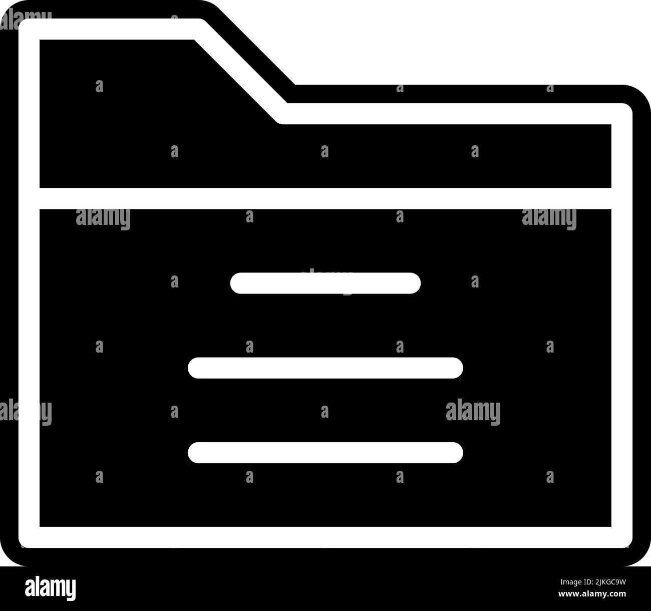 folder icon black vector illustration Stock Vector Image & Art - Alamy