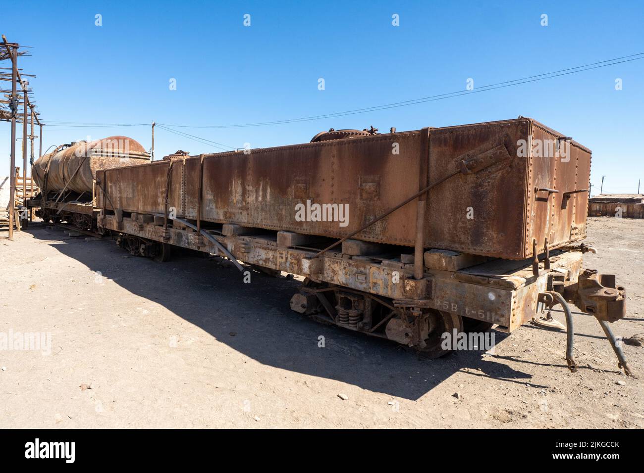 Outdoor museum display of two old railroad tank cars used in the ...