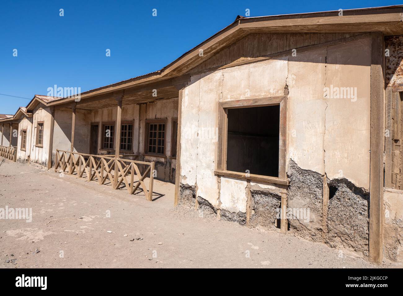 Typical employee housing in the former saltpeter company town of ...