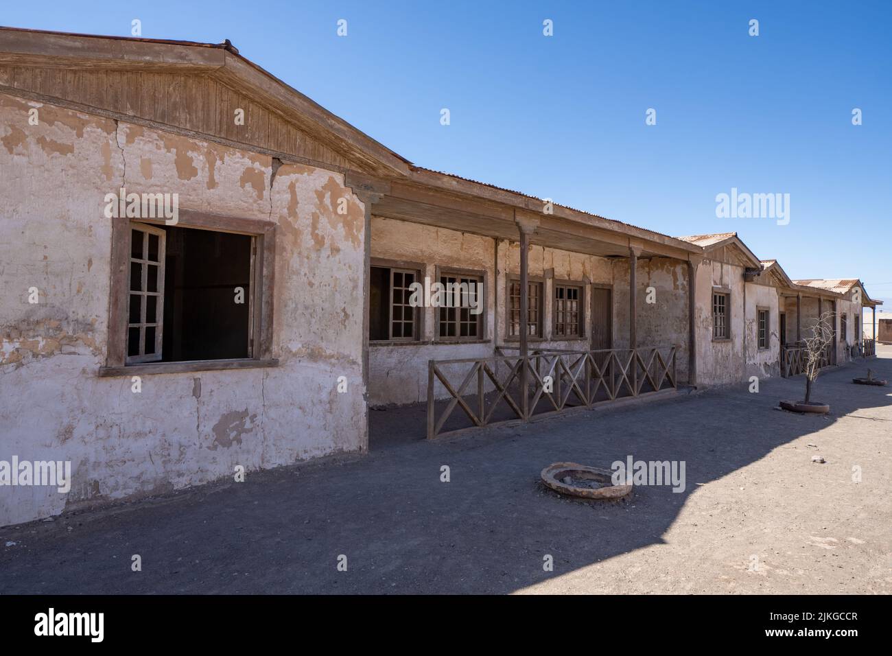 Typical employee housing in the former saltpeter company town of ...