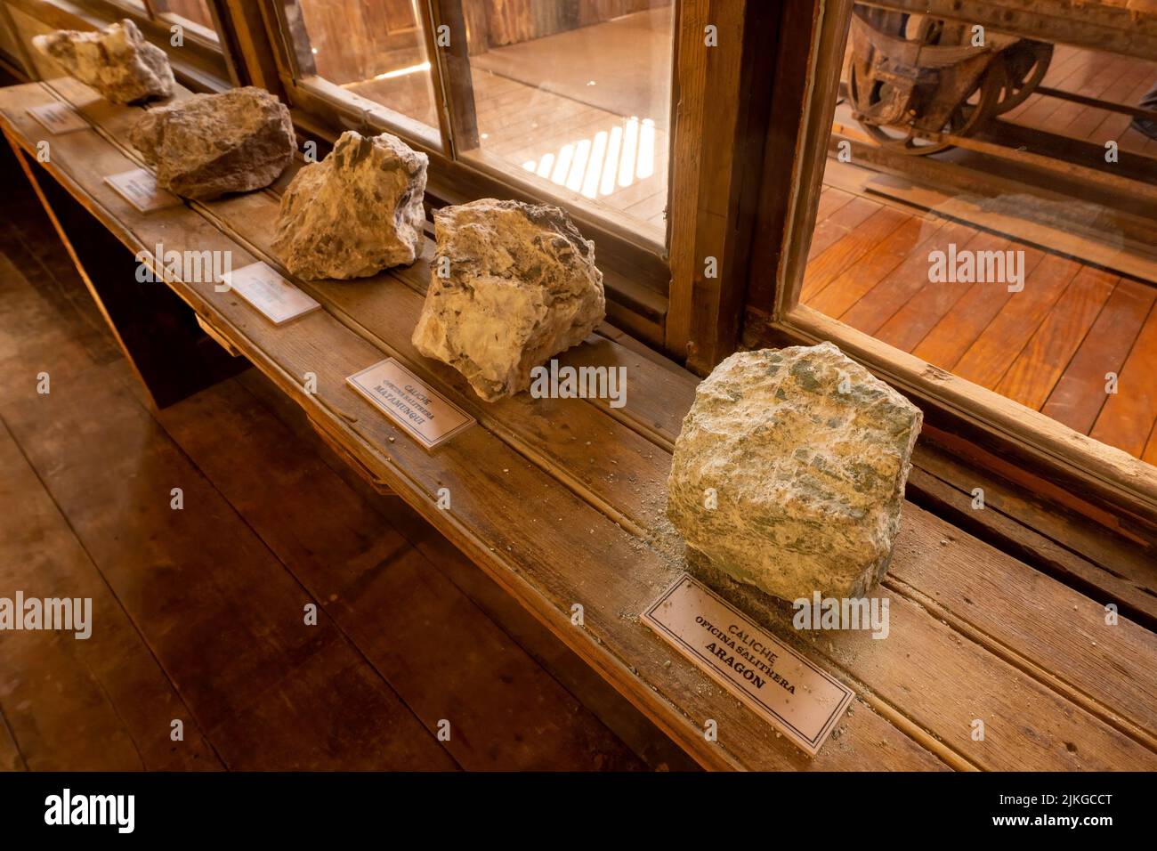 Caliche ore samples in the museum of the saltpeter or nitrate ...
