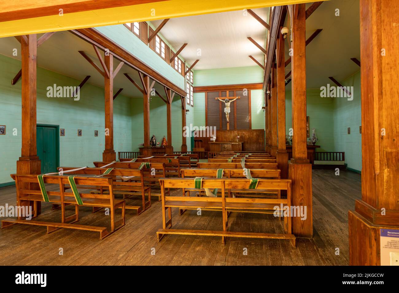The parish church from the former saltpeter company town of Humberstone ...