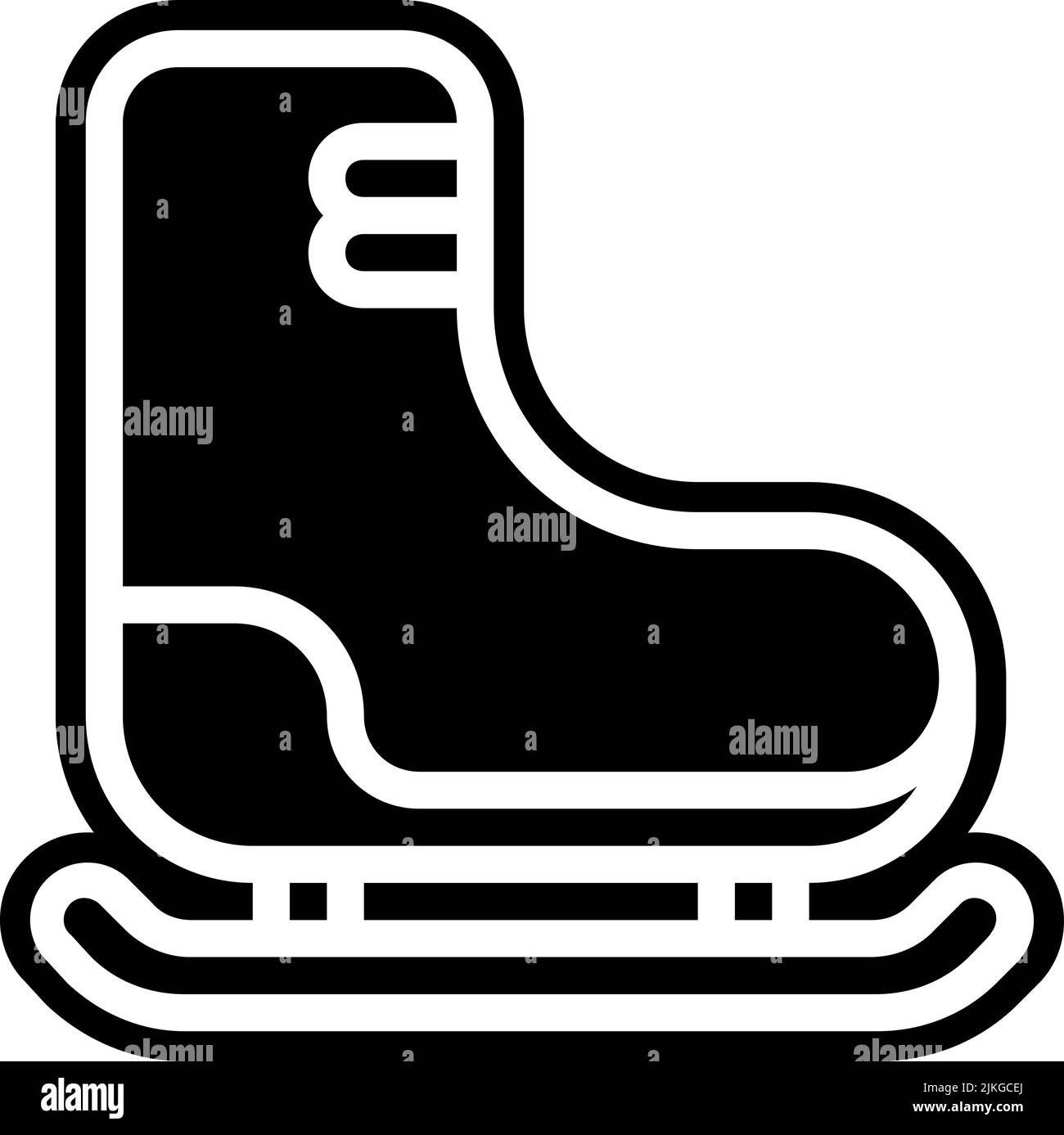ice skating shoes icon black vector illustration Stock Vector Image ...