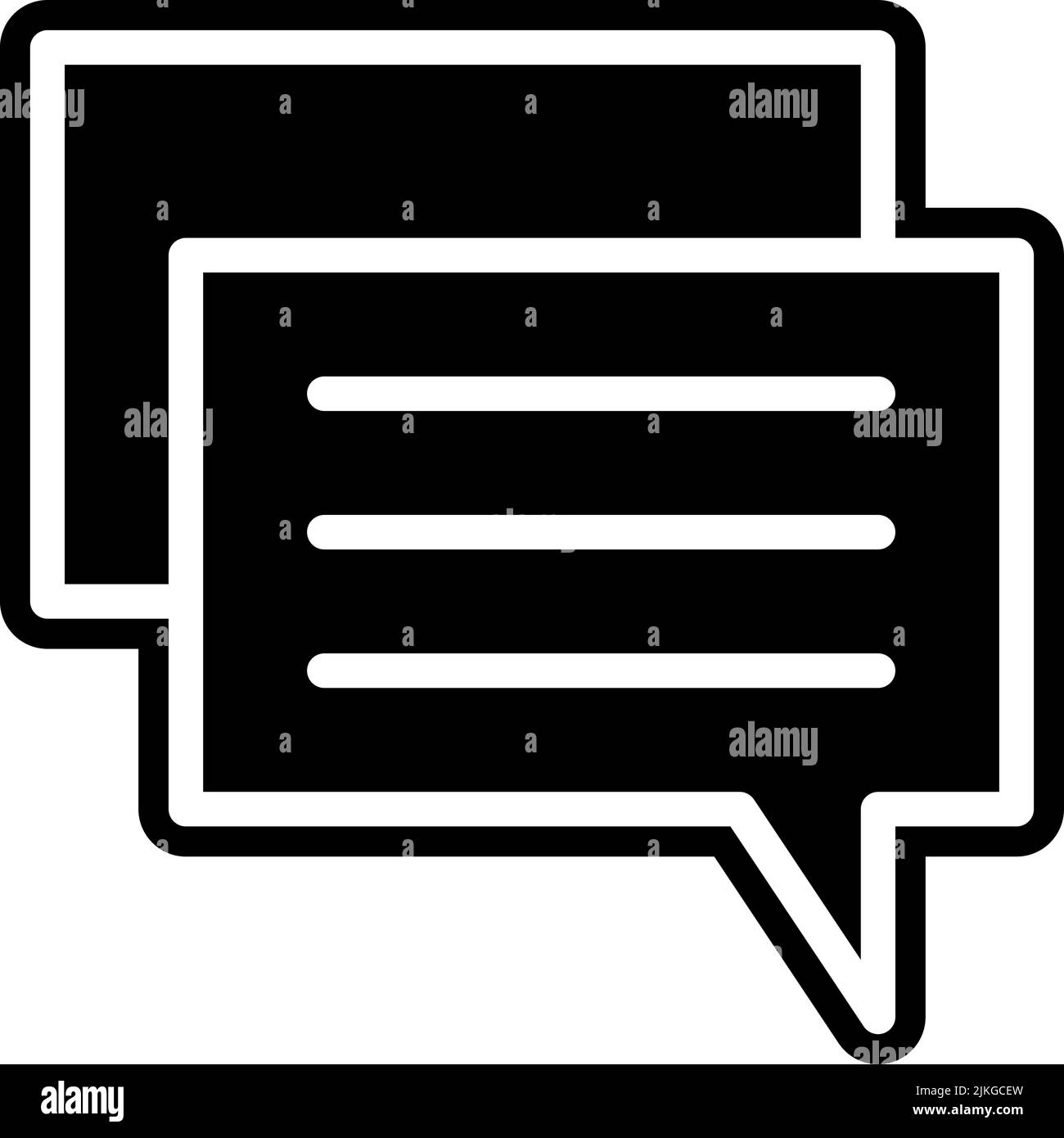 chat icon black vector illustration Stock Vector Image & Art - Alamy