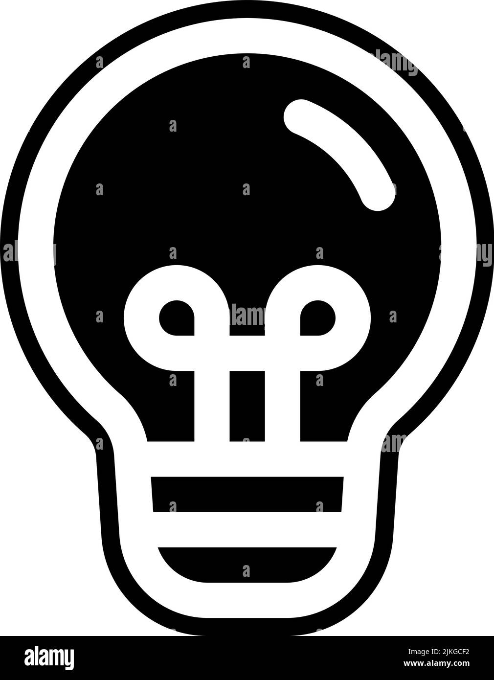 light bulb icon black vector illustration Stock Vector Image & Art - Alamy