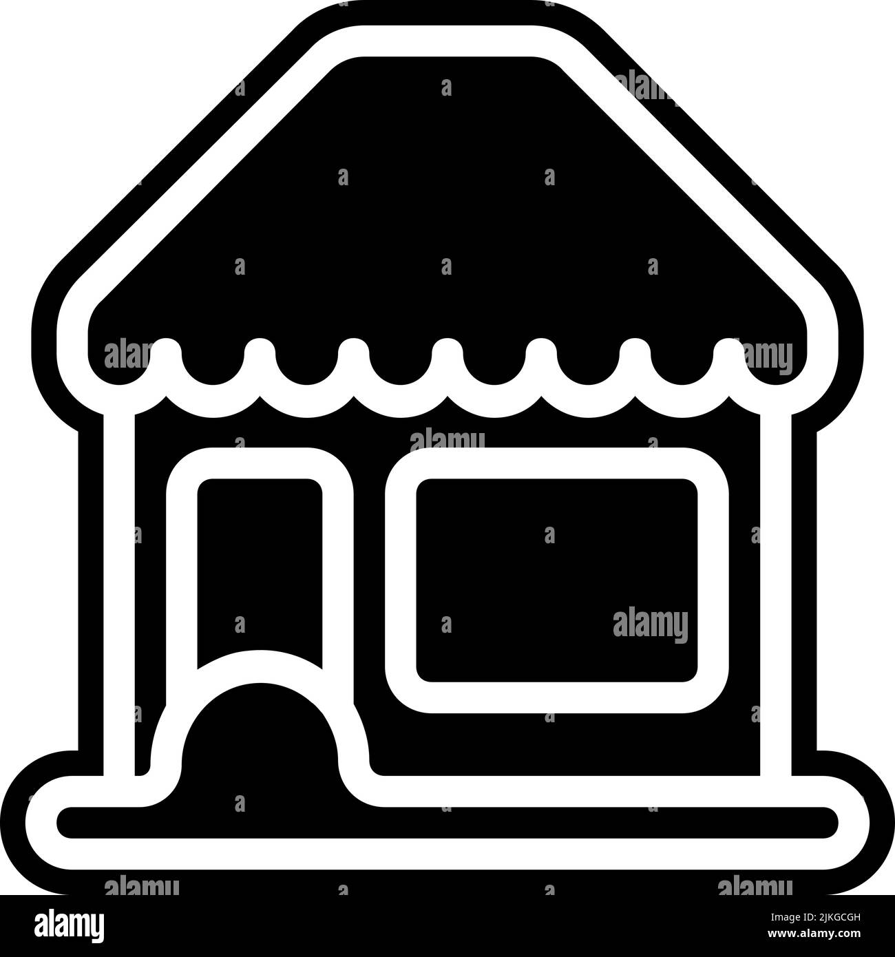 shop icon black vector illustration Stock Vector Image & Art - Alamy