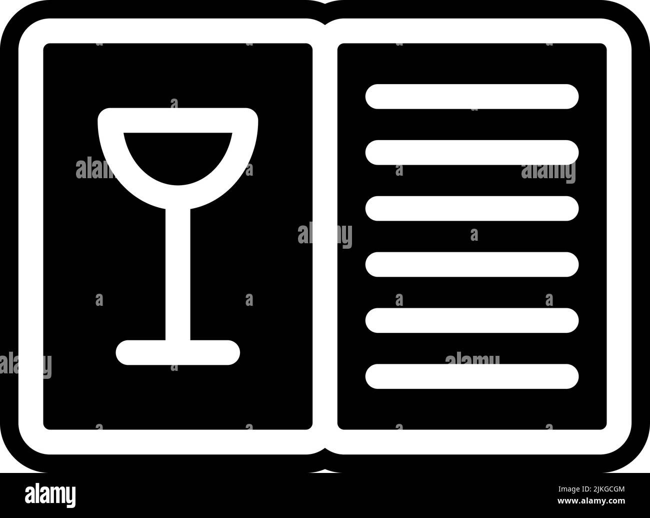 wine menu icon black vector illustration Stock Vector Image & Art - Alamy