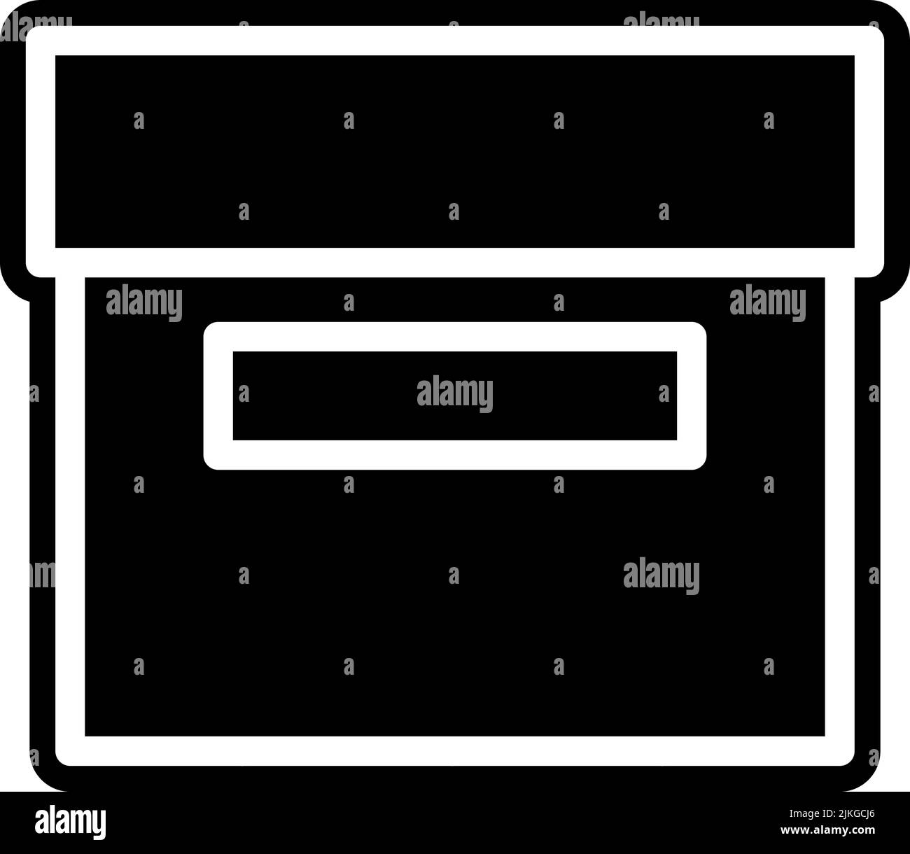 storage box icon black vector illustration Stock Vector Image & Art - Alamy