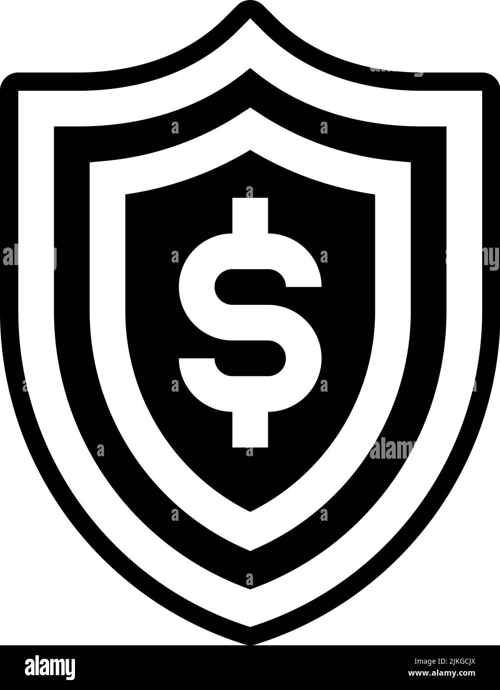 insurance icon black vector illustration Stock Vector Image & Art - Alamy