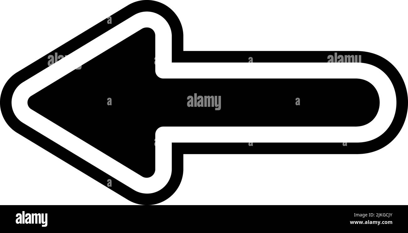 left arrow icon black vector illustration Stock Vector Image & Art - Alamy