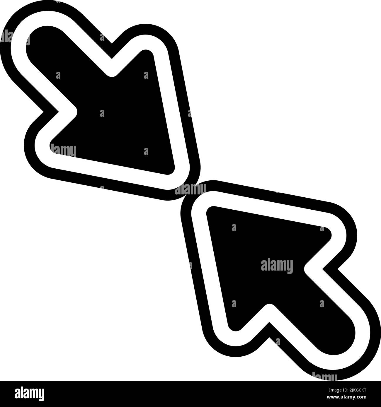 opposite arrows icon black vector illustration Stock Vector Image & Art ...