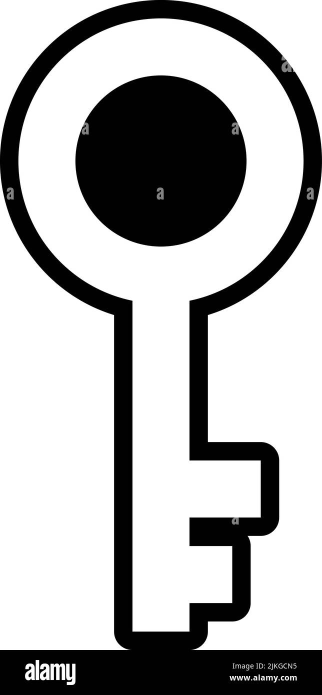 key icon black vector illustration Stock Vector Image & Art - Alamy