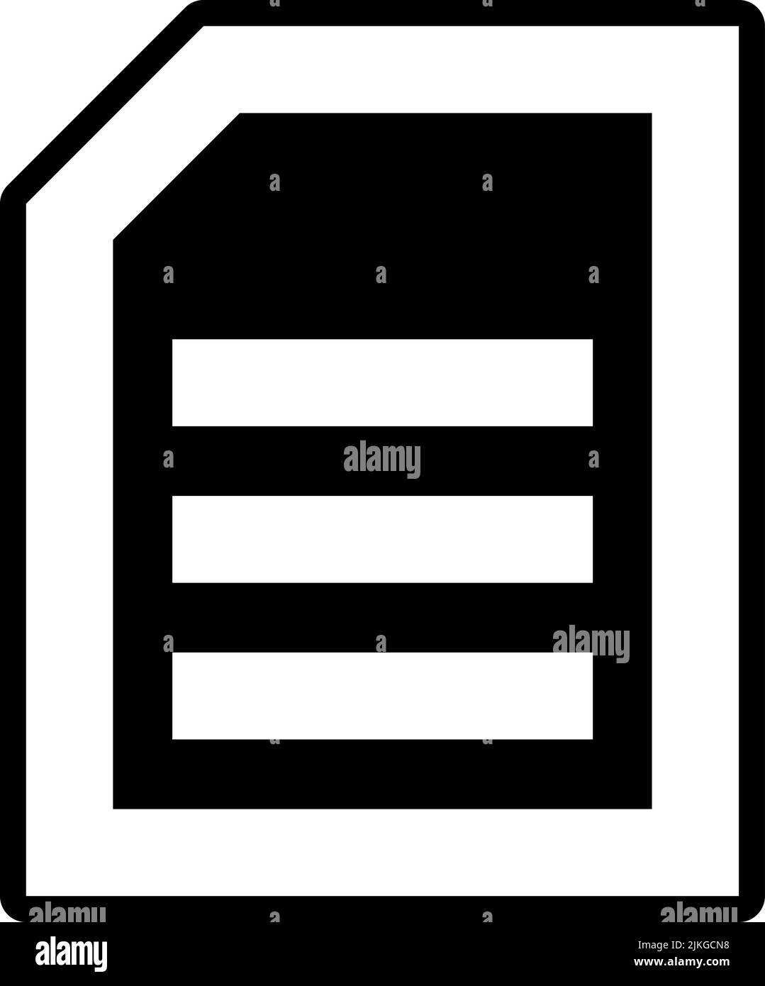 paper icon black vector illustration Stock Vector Image & Art - Alamy