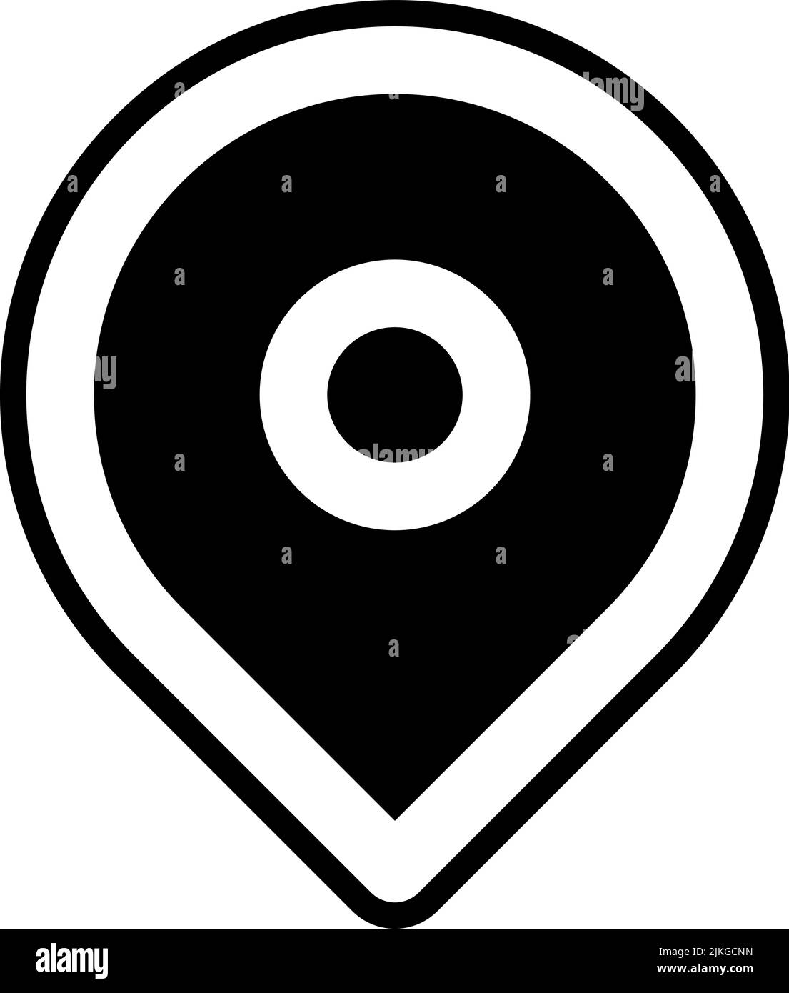 pin icon black vector illustration Stock Vector Image & Art - Alamy