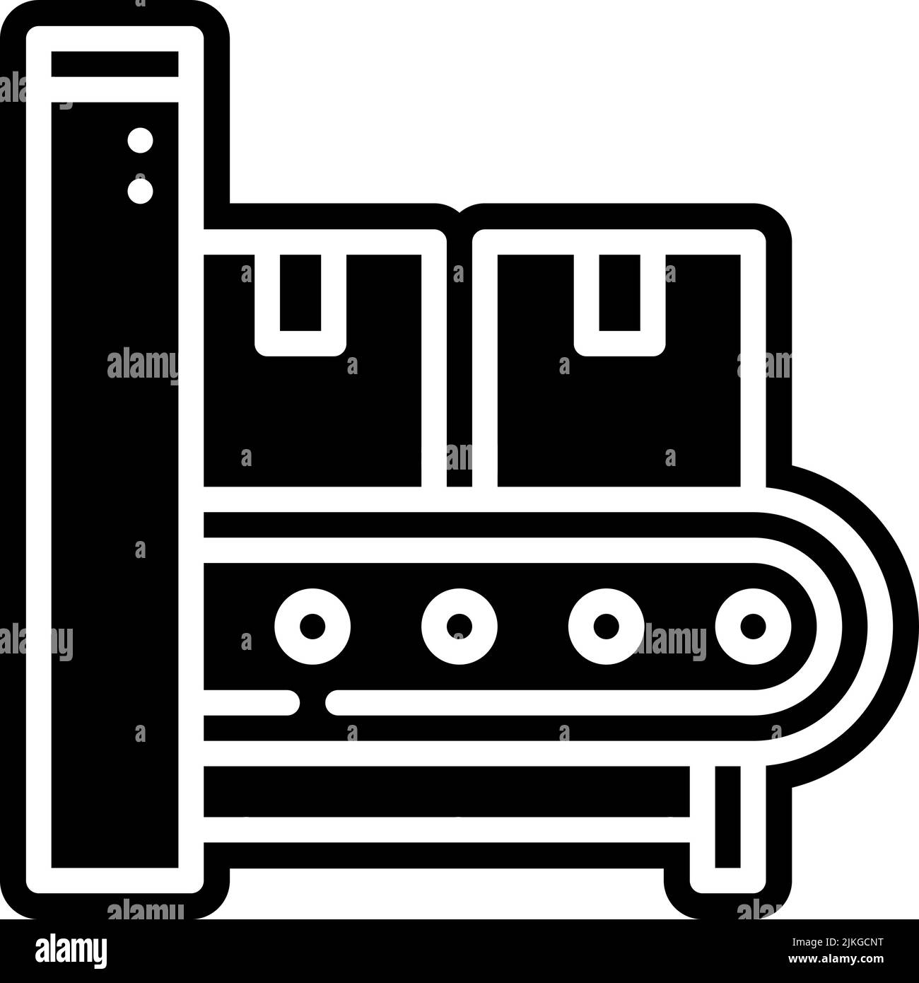 conveyor belt icon black vector illustration Stock Vector Image & Art ...