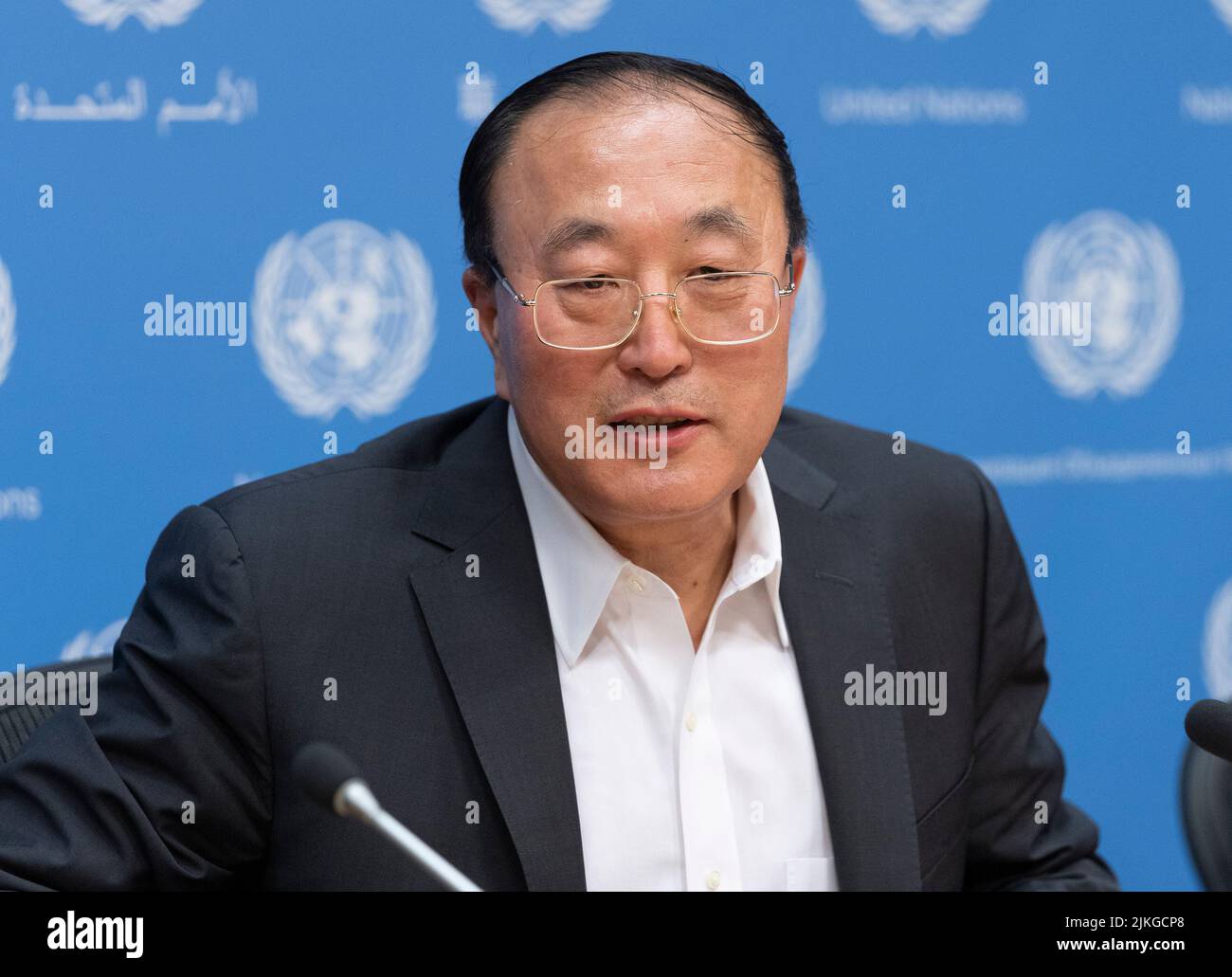 New York, New York, USA. 1st Aug, 2022. Press briefing by Ambassador ...