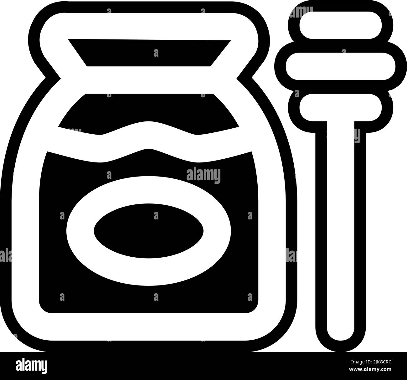honey jar icon black vector illustration Stock Vector Image & Art - Alamy