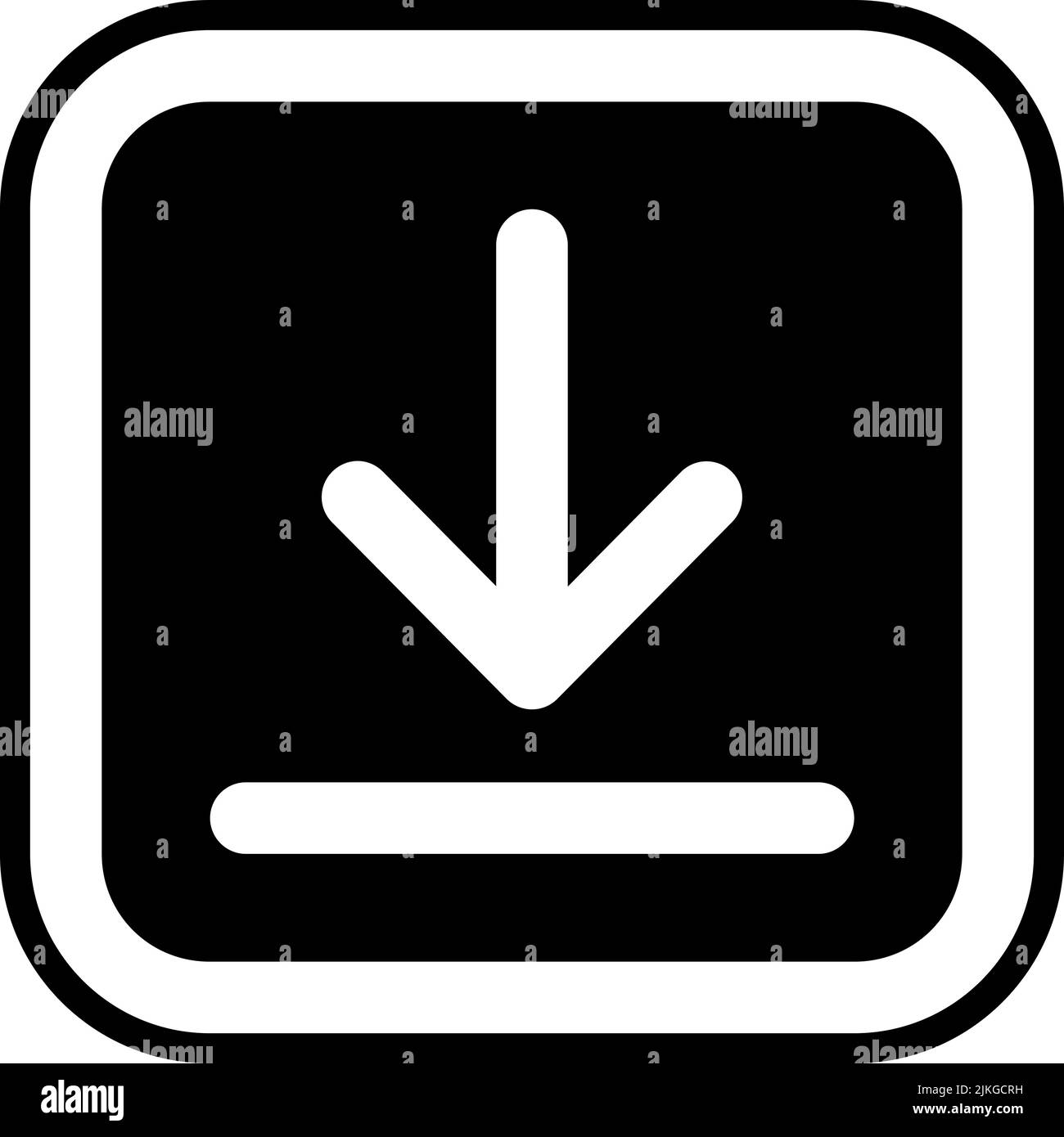 download icon black vector illustration Stock Vector Image & Art - Alamy