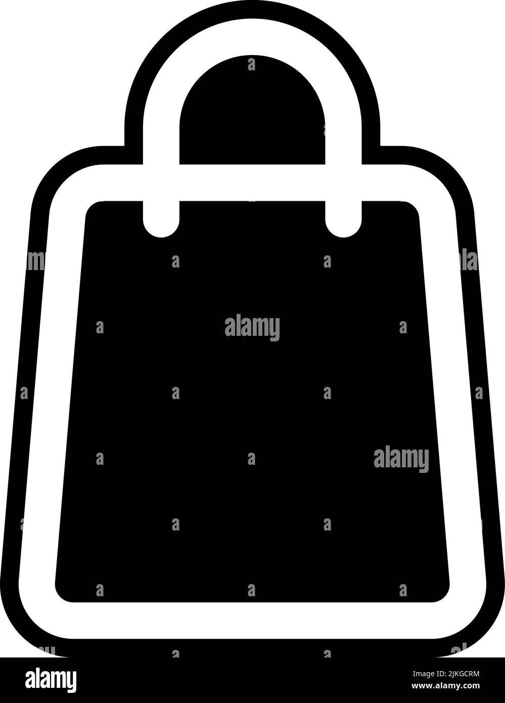 shopping bag icon black vector illustration Stock Vector Image & Art ...