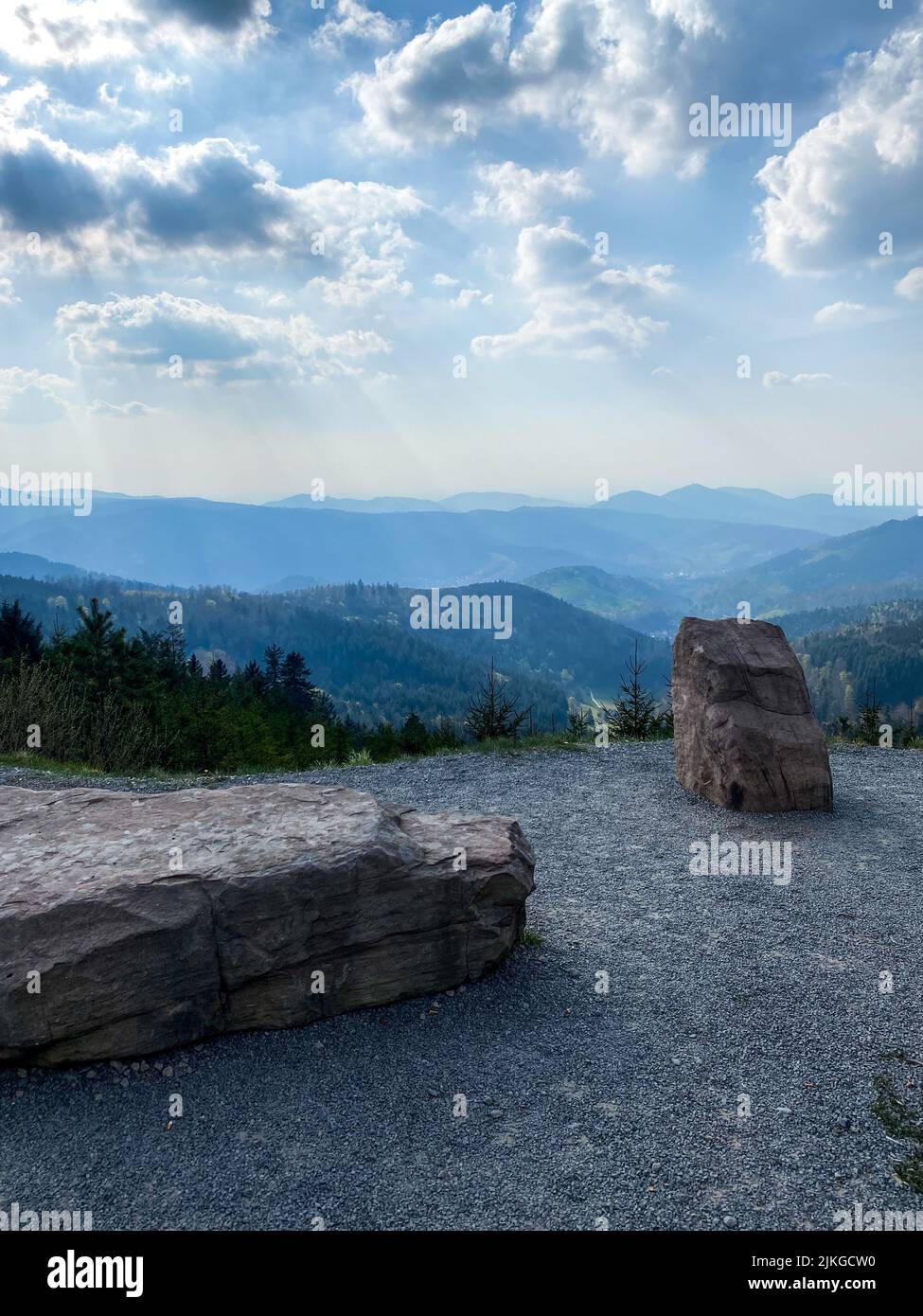A vertical shot of the beautiful nature with forests Stock Photo - Alamy