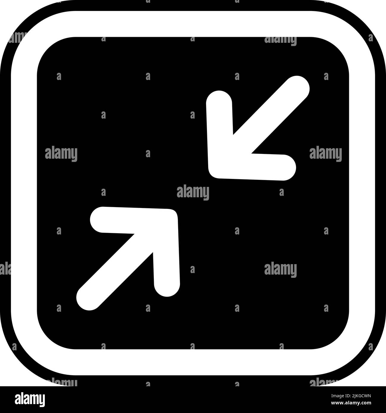 minimize icon black vector illustration Stock Vector Image & Art - Alamy