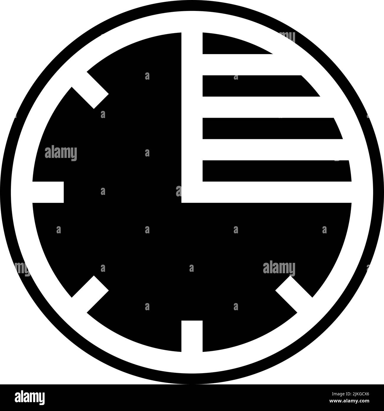 quarter icon black vector illustration Stock Vector Image & Art - Alamy