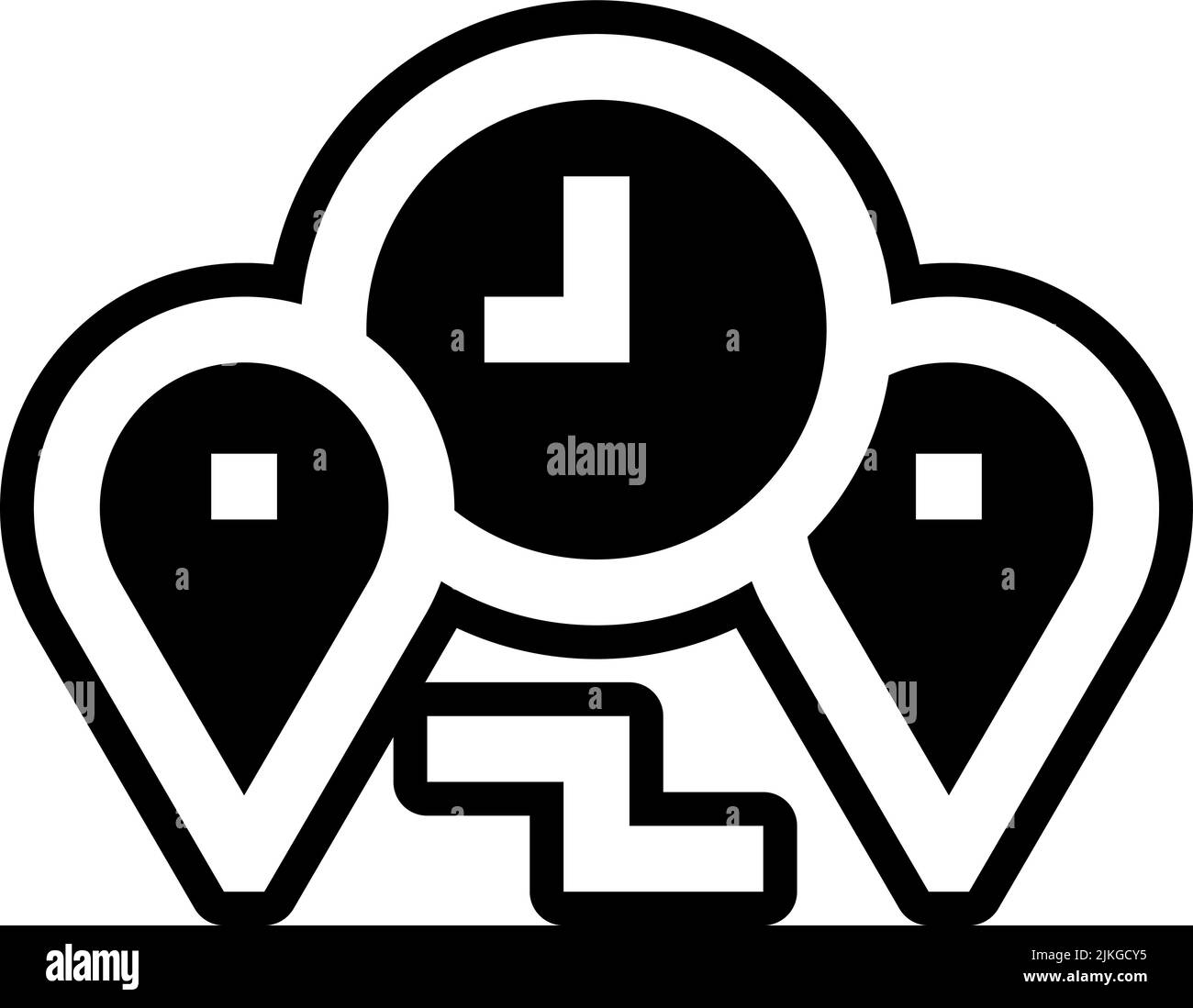 journey icon black vector illustration Stock Vector Image & Art - Alamy