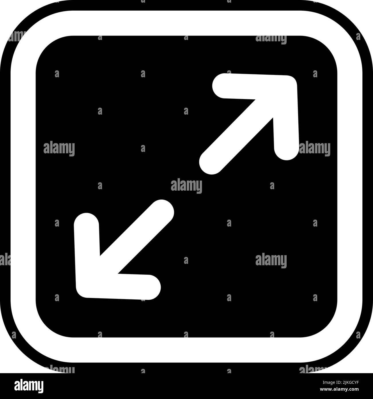 maximize icon black vector illustration Stock Vector Image & Art - Alamy